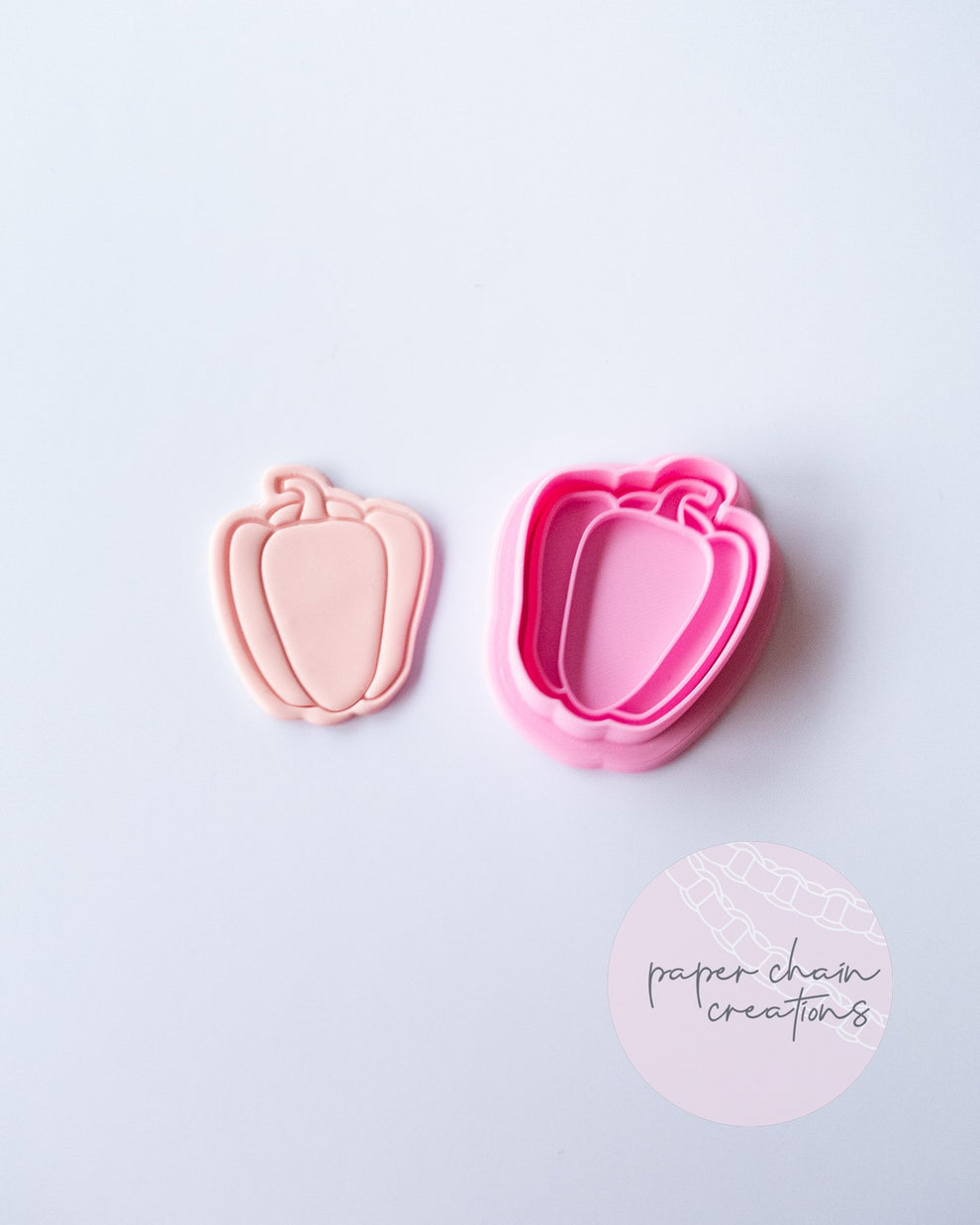 Capsicum Cookie Cutter and Fondant Embosser – Paper Chain Creations