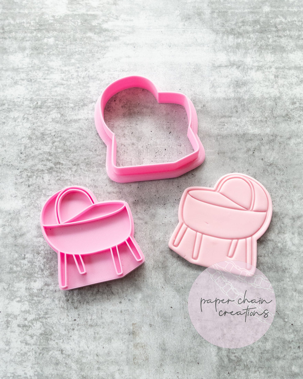 Crib Cookie Cutter and Fondant Embosser – Paper Chain Creations