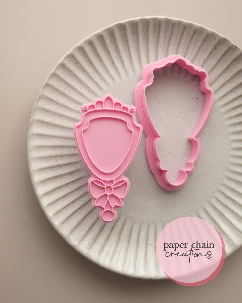 Princess Mirror Cookie Cutter and Fondant Embosser – Paper Chain Creations