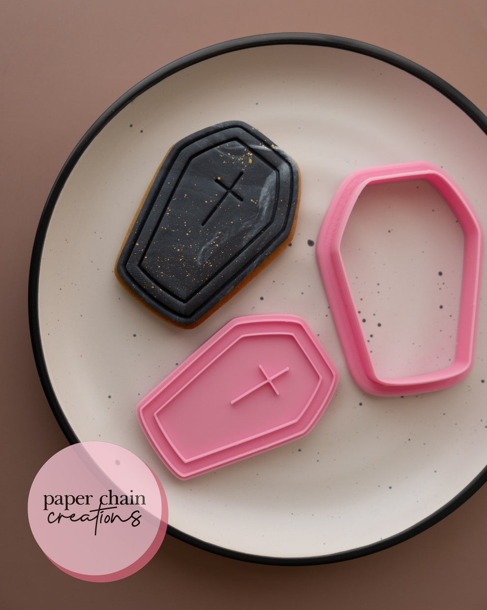 Coffin Cookie Cutter and Fondant Embosser – Paper Chain Creations