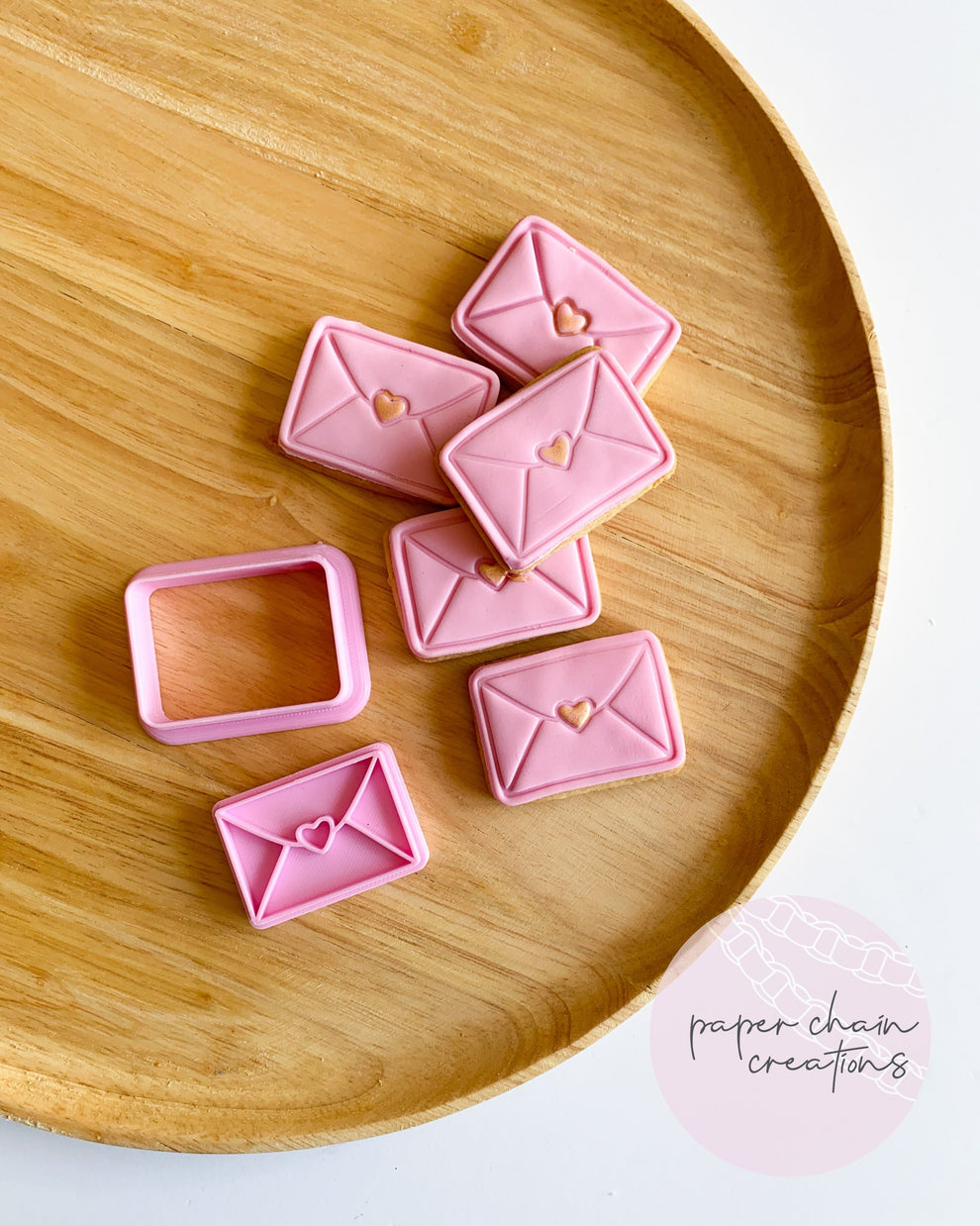 Love Envelope Cookie Cutter and Fondant Embosser – Paper Chain Creations
